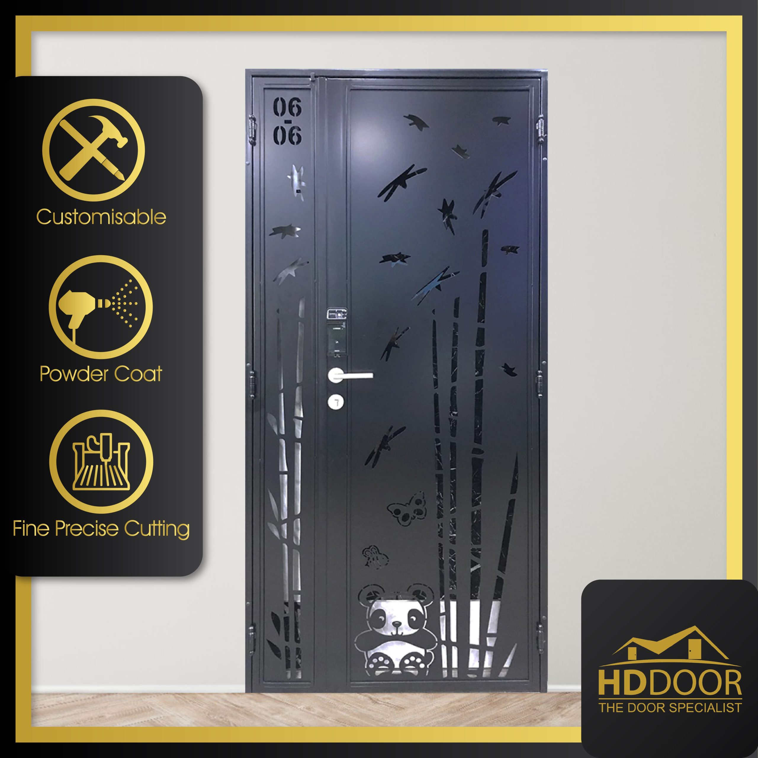 3D Laser Cut Design Gate - HDL04 | Laser Cut Designer Gate Singapore