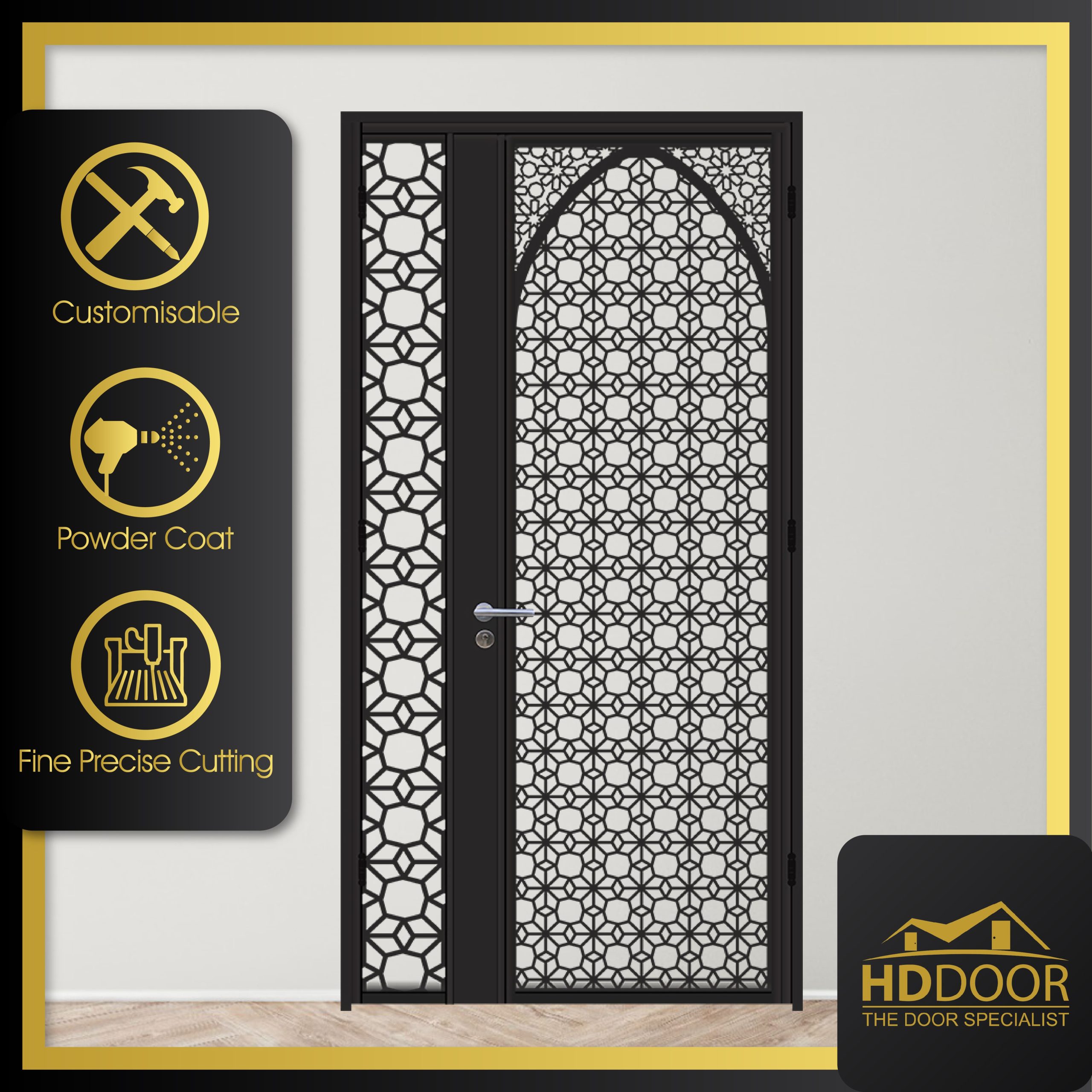 3D Laser Cut Design Gate - HDL27 | Lazer Gate Prices in Singapore