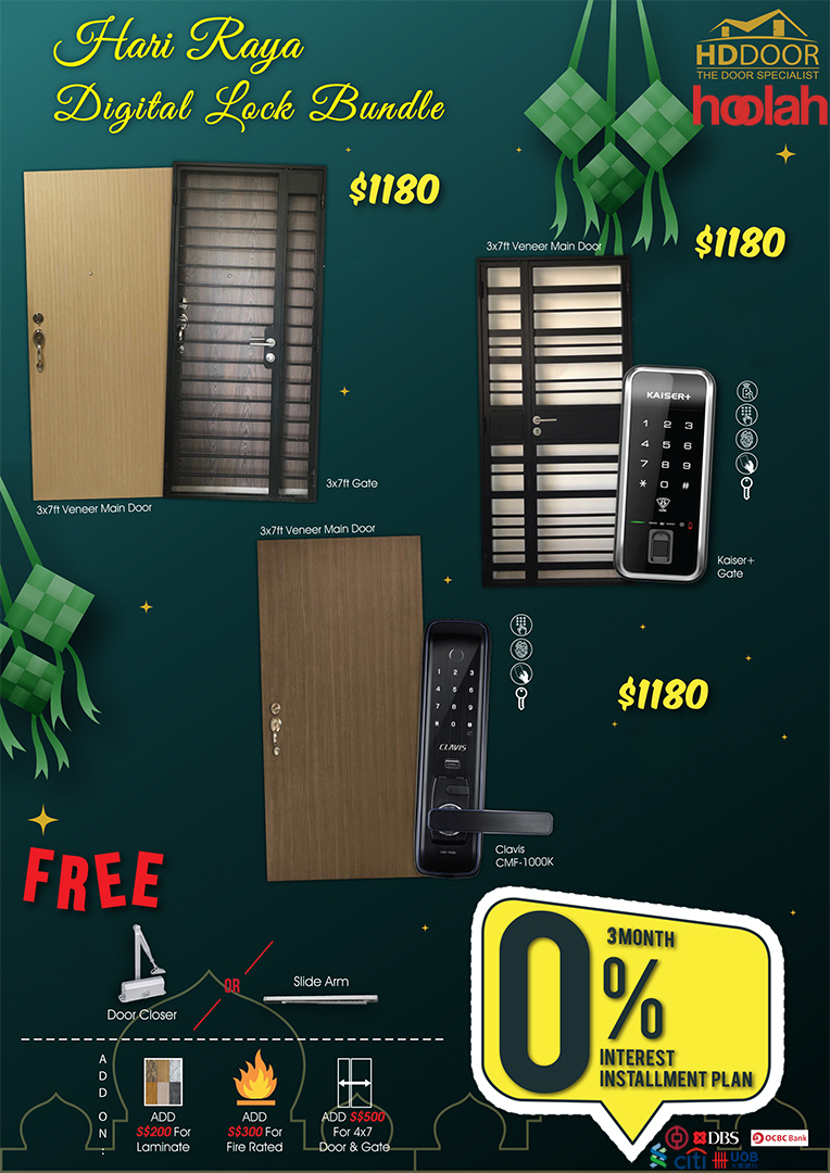 Hari Raya Aidilfitri Door Gate Digital Lock Bundle Promotion Sale 2020