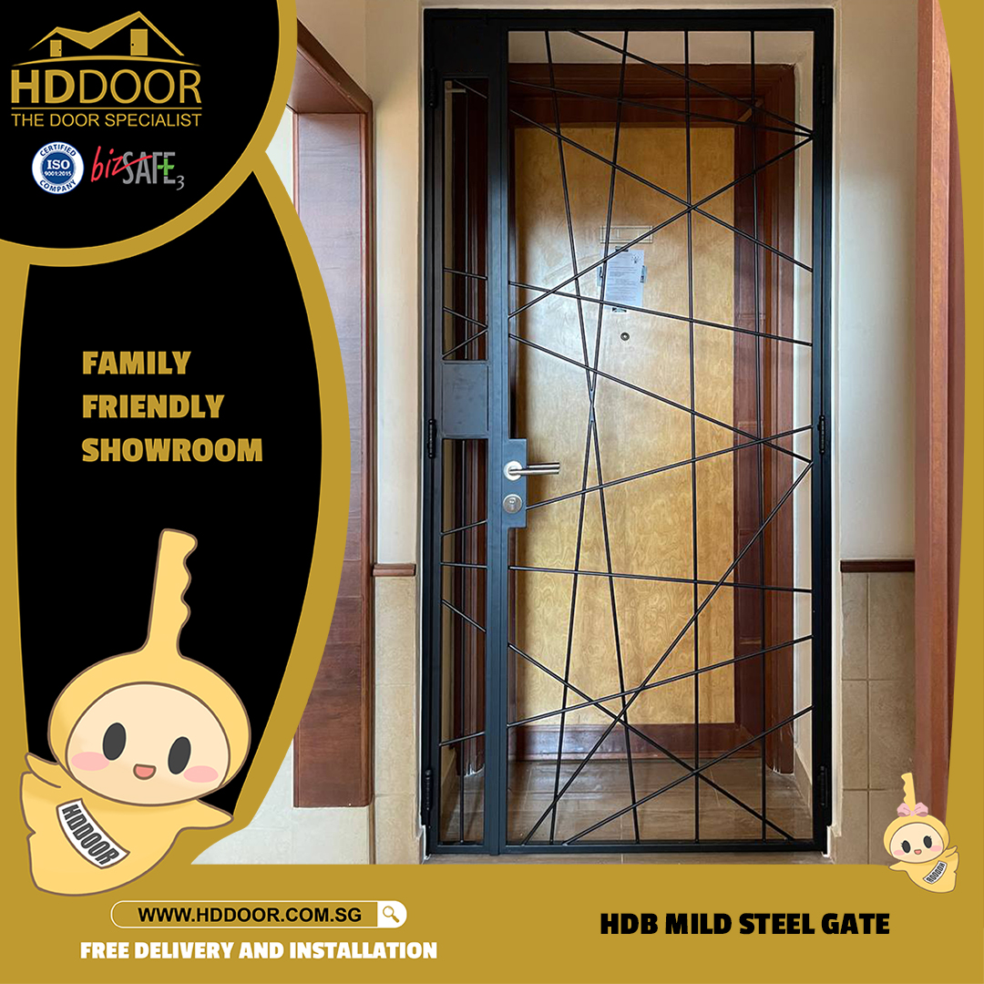 Mild Steel Gate HD-506 | HDB Mild Steel Gate Design In Singapore