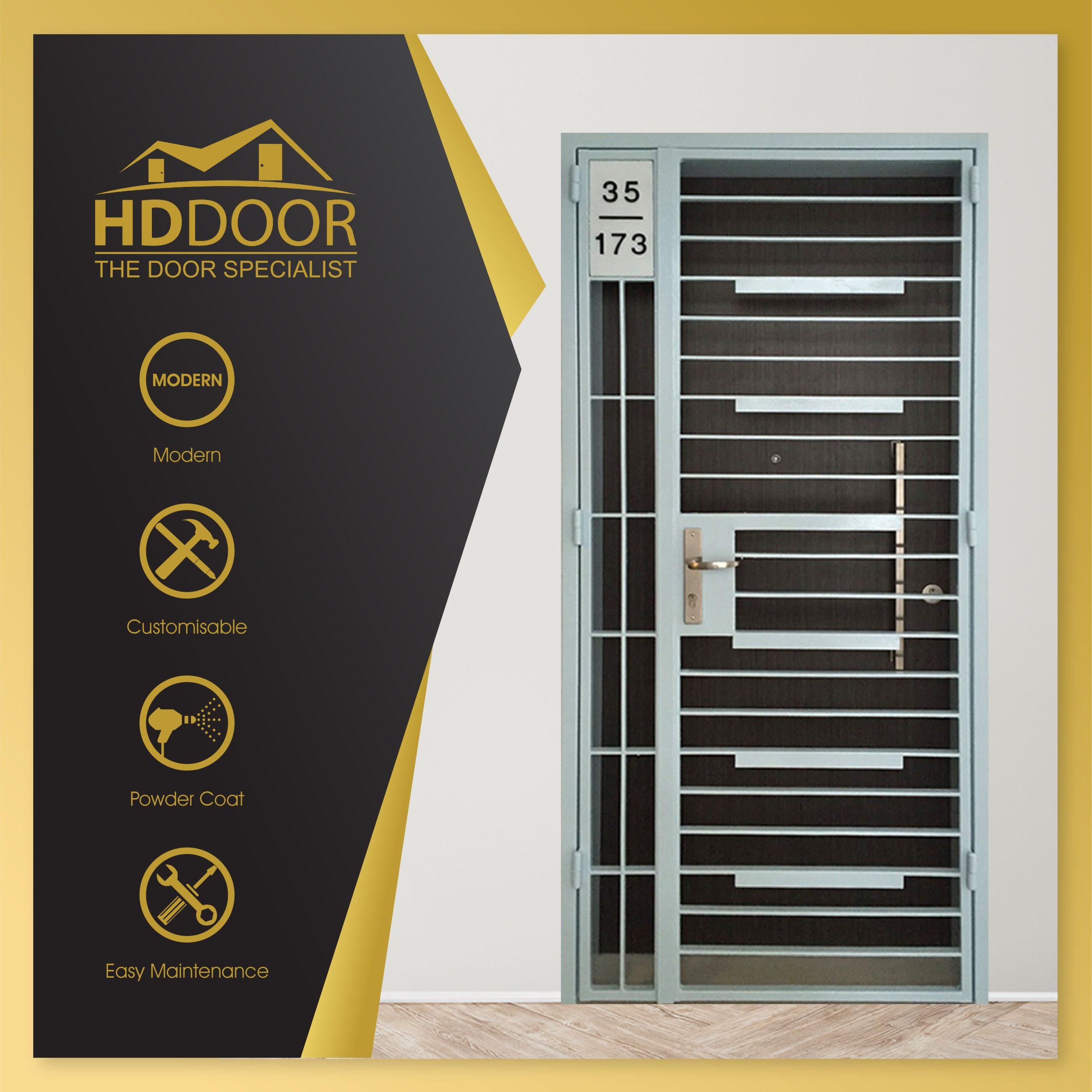 Mild Steel Gate HD-550 | Door Gate Hdb - HD Door