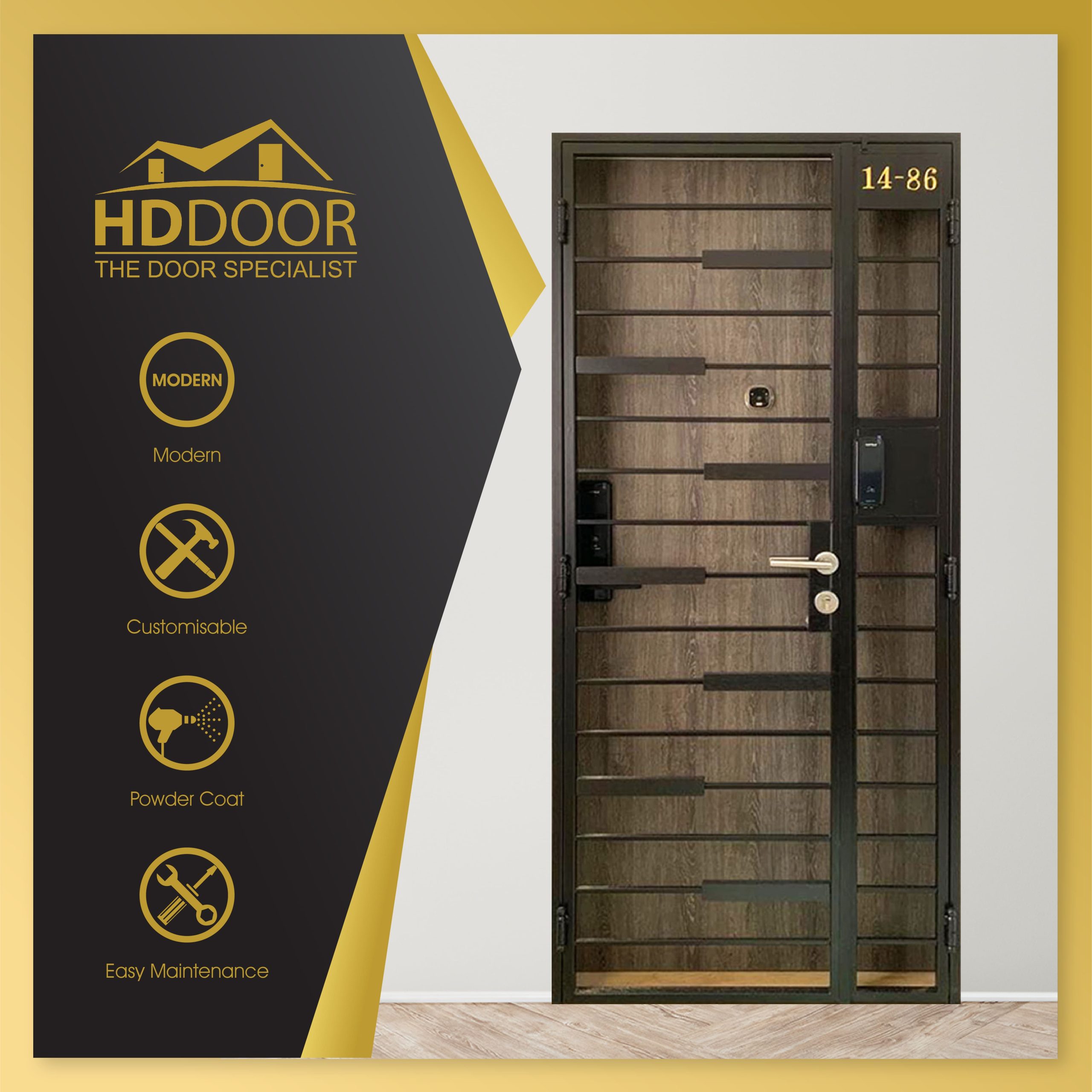 Mild Steel Gate HD-551 | BTO Door Gate Design | BTO Singapore