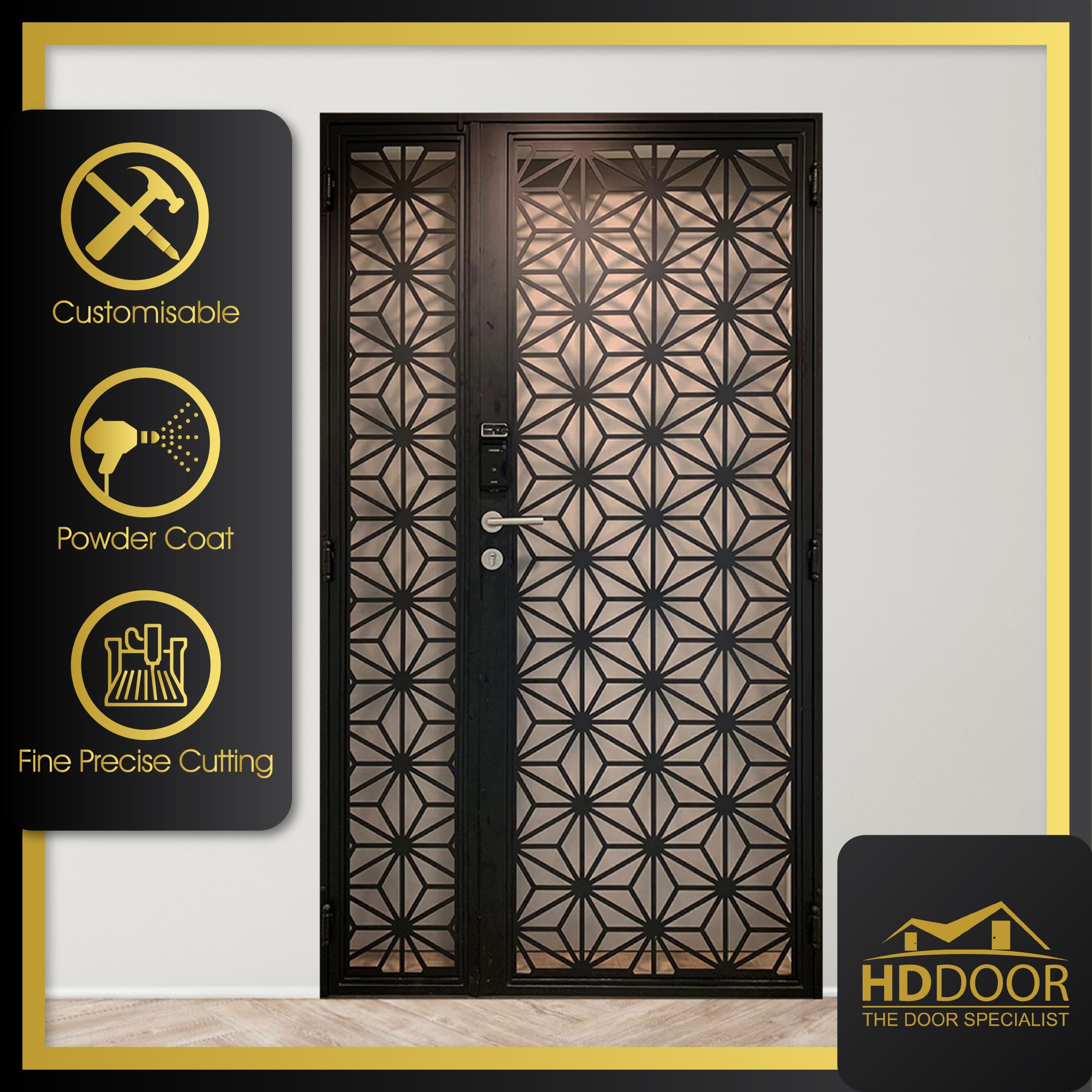 3D Laser Cut Design Gate - HDL05 | Laser Cutting Gate Singapore