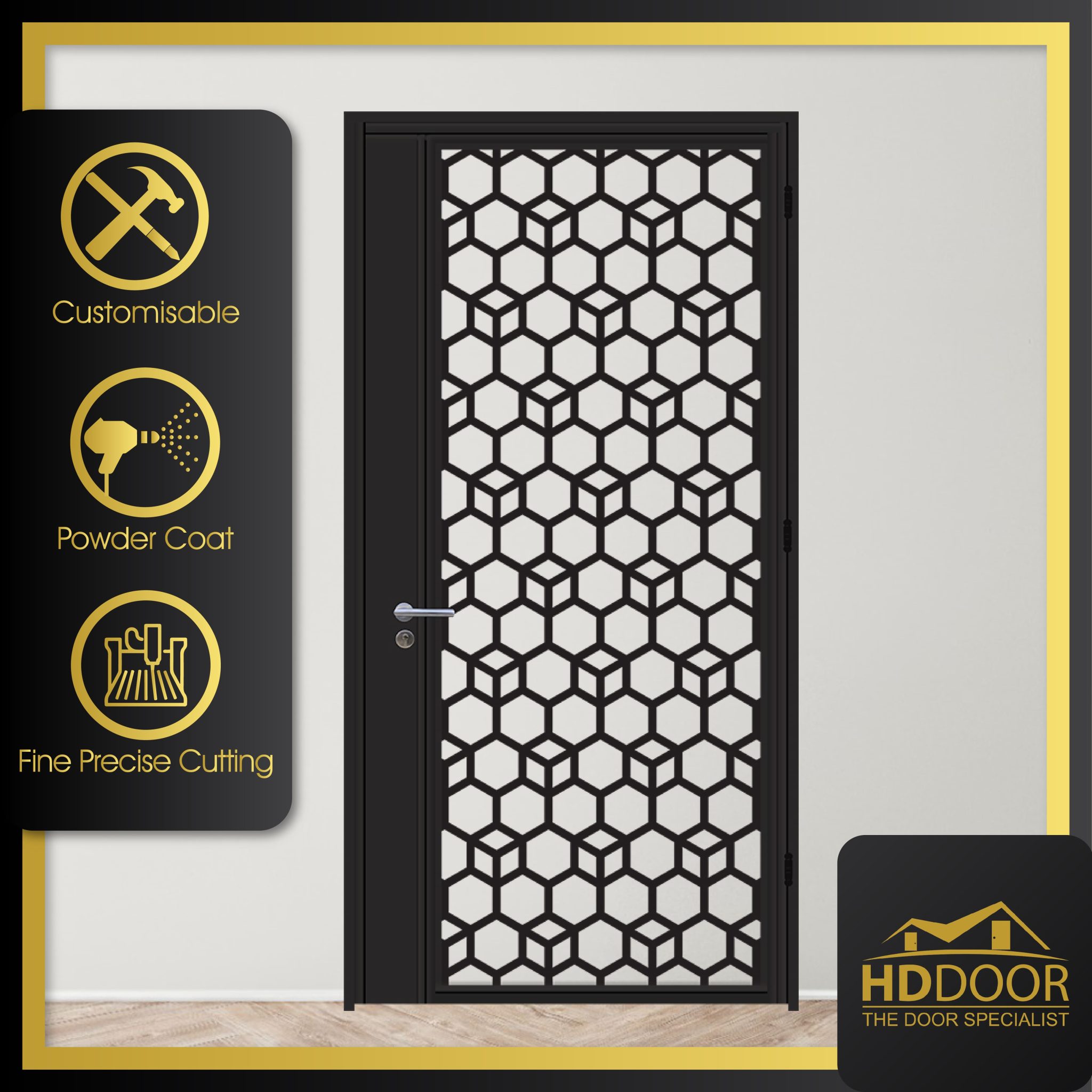 3D Laser Cut Design Gate - HDL29 | Laser Cutting Main Gate Singapore