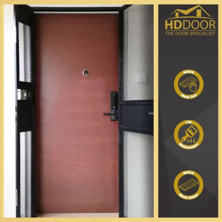 Veneer Solid Main Wooden Door – Single Leaf 3x7 Feet